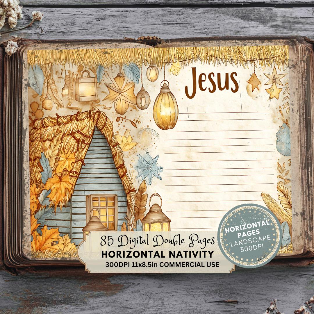 Bible Junk Journal Kit: Christian Nativity Printable Ephemera (digital ...