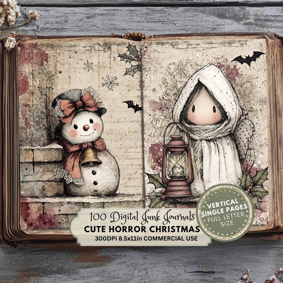 Christmas Ephemera: Horror Christmas Card Pack (digital Download, Full ...