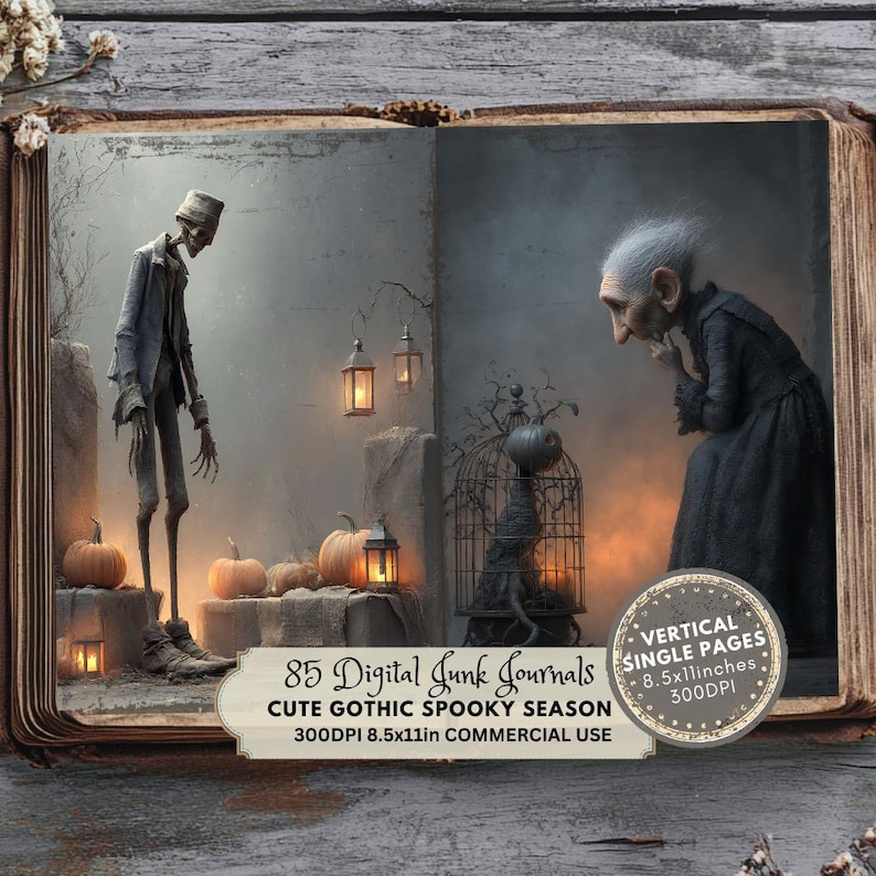 Goth Spooky Junk Journal, Dark Printable Pages (digital Download) - Etsy