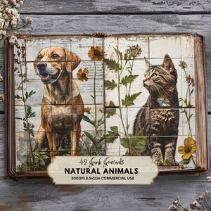 Animals Junk Journal Kit: Vintage Natural History Papers (digital ...
