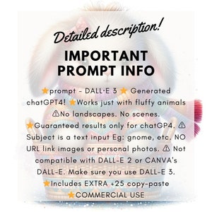 DALLE 3 Prompt Guide, DALLE-3 Prompts for Cute Animals Clipart Creation ...