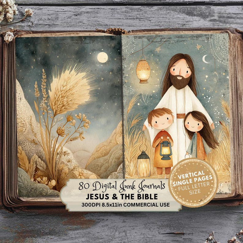 Jesus Junk Journal: Christian Ephemera Bible Pages (digital Download ...