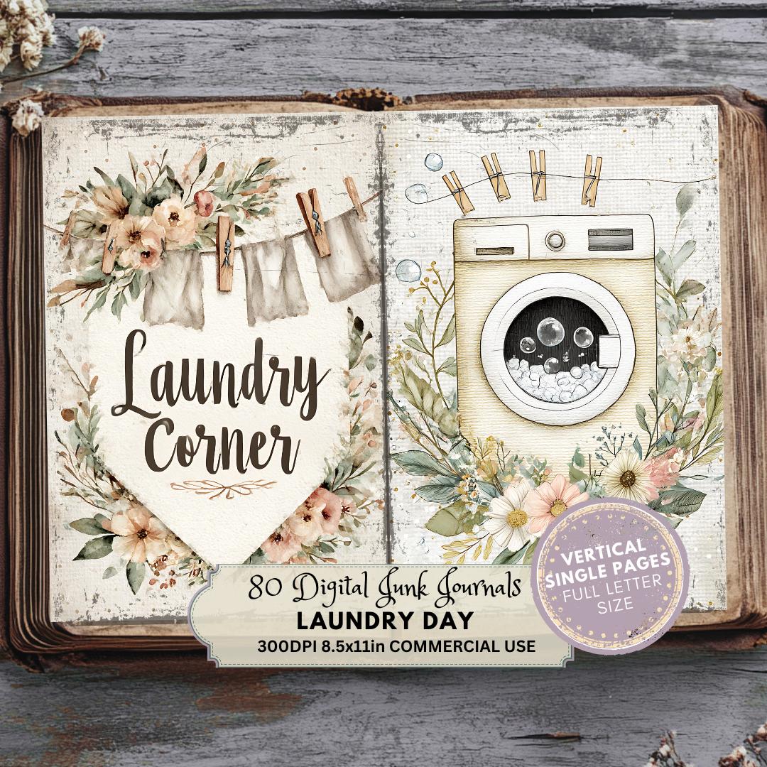 Laundry Junk Journal Pages: House Chores Ephemera (digital Download ...