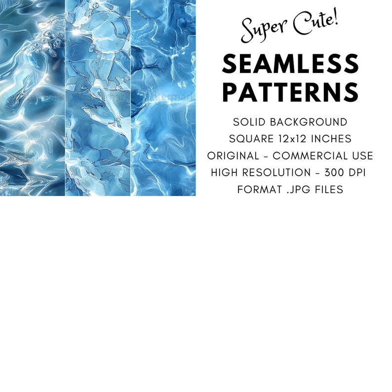 Seamless Water Texture Pattern: Light Refraction Digital Paper (JPG) - Etsy
