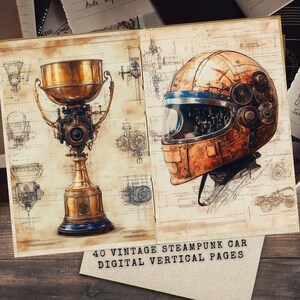 Steampunk Car Junk Journal Kit: Masculine Vintage Ephemera for Men ...