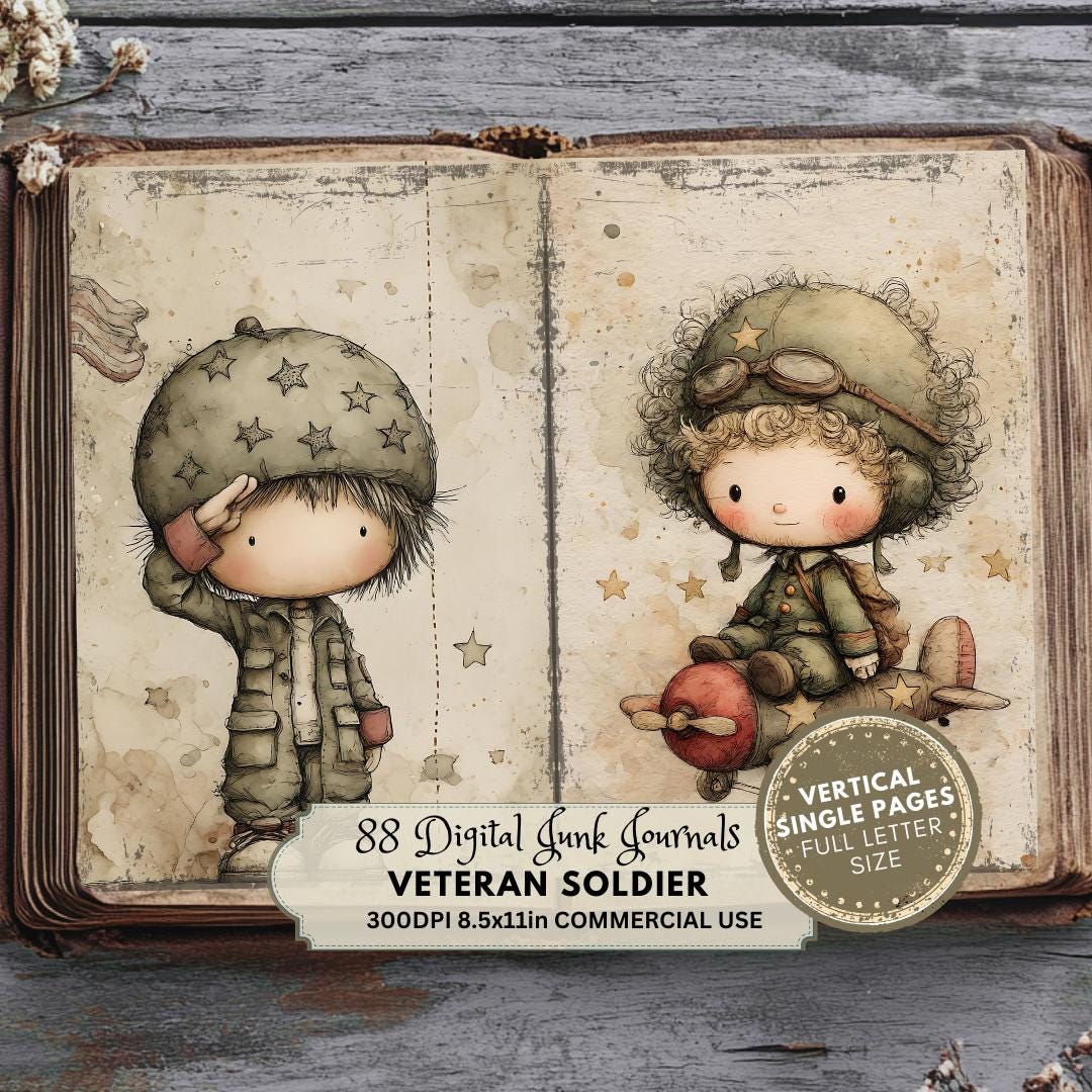 American Soldier Junk Journal: Memorial Day Veteran Ephemera (digital ...