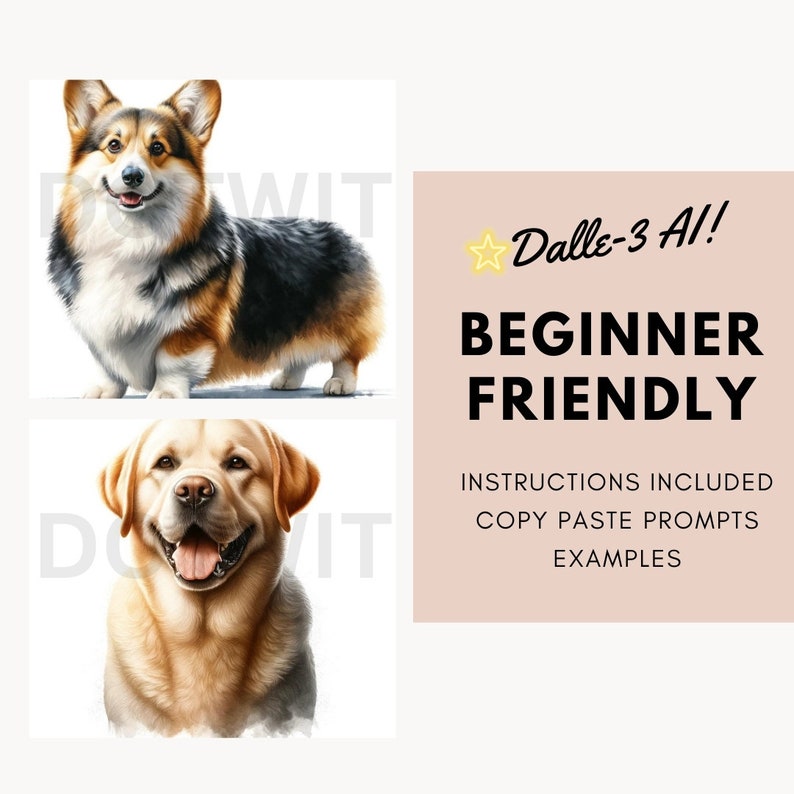DALLE 3 Prompt Guide, DALLE-3 Prompts for Dog Breeds Creation, Puppy ...
