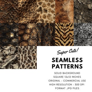 Animal Print Digital Paper, Seamless Animal Print, Animal Print ...