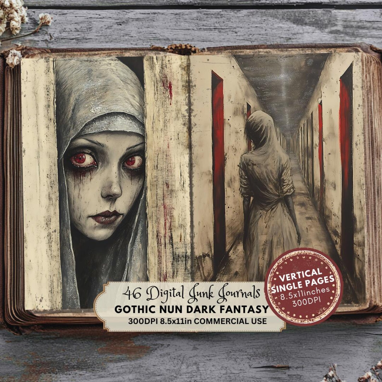 Gothic Horror Junk Journal Kit: Macabre Ephemera, Vintage Creepy ...