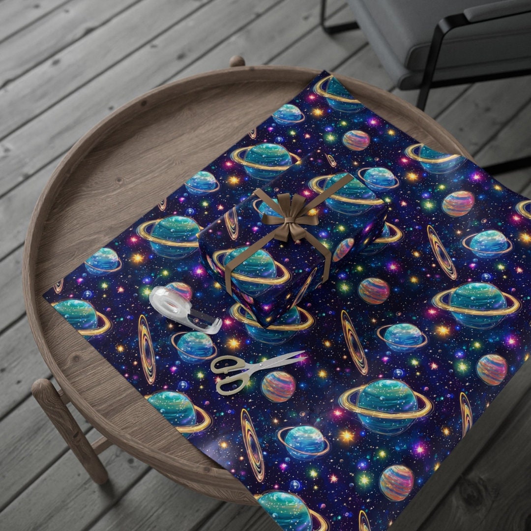 Space Galaxy Pattern: Seamless Planets & Stars Design (digital Download ...