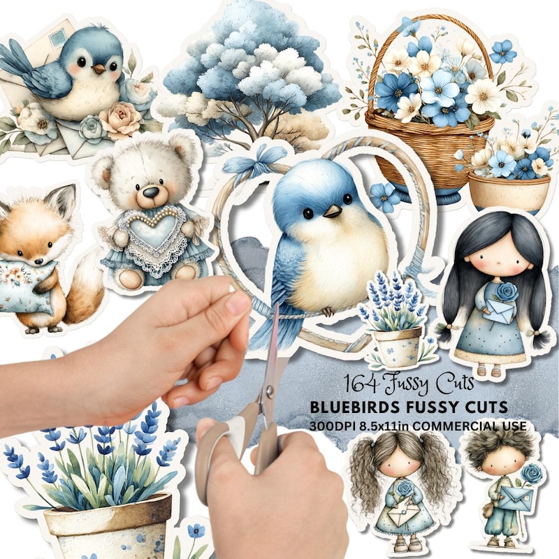 Bluebird Stickers - Etsy