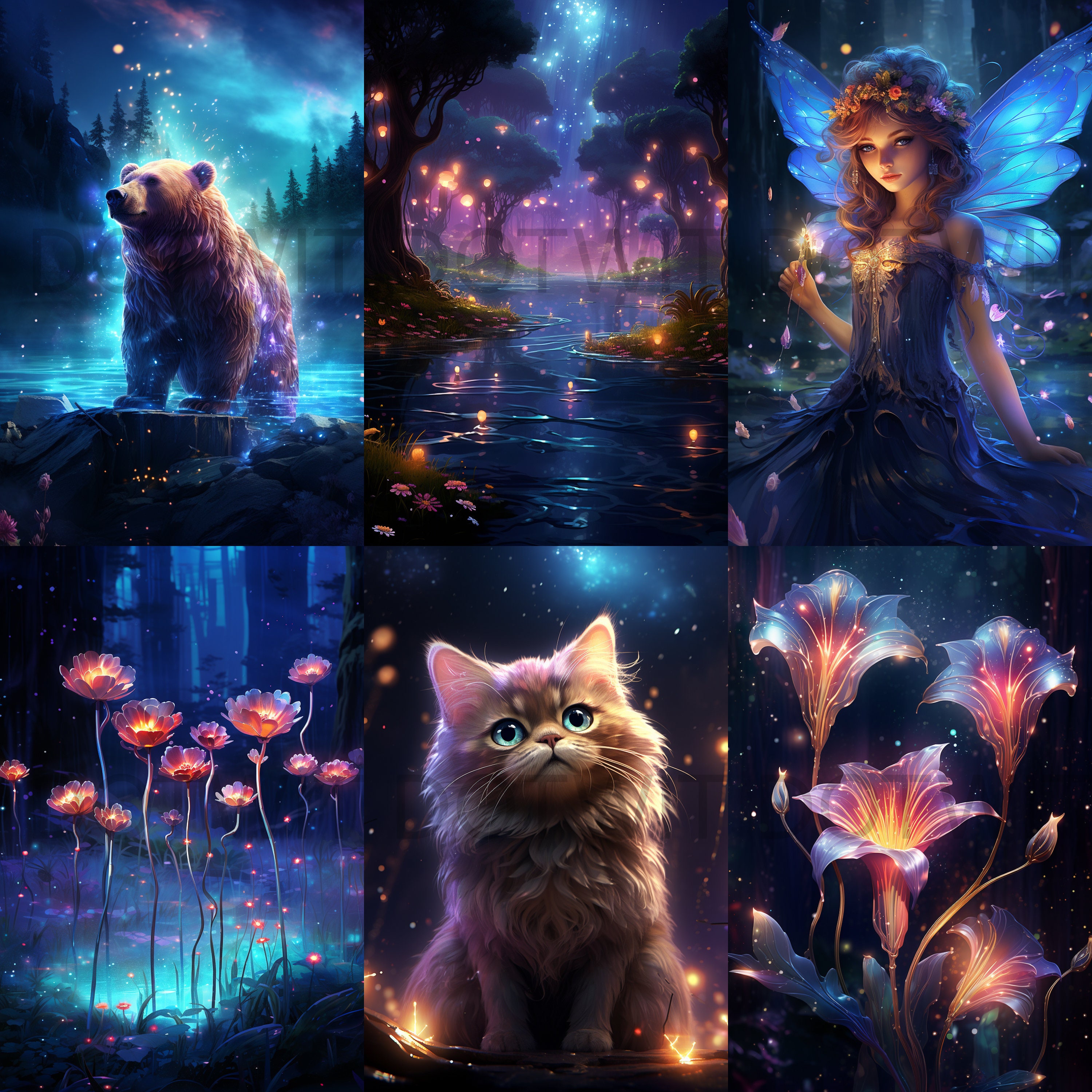 24 Enchanted Forest Postcards, Fantasy Postcard Printable, Magic ...