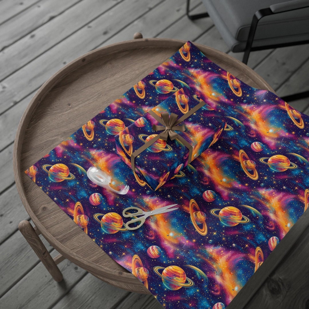 Space Galaxy Pattern: Seamless Planets & Stars Design (digital Download ...