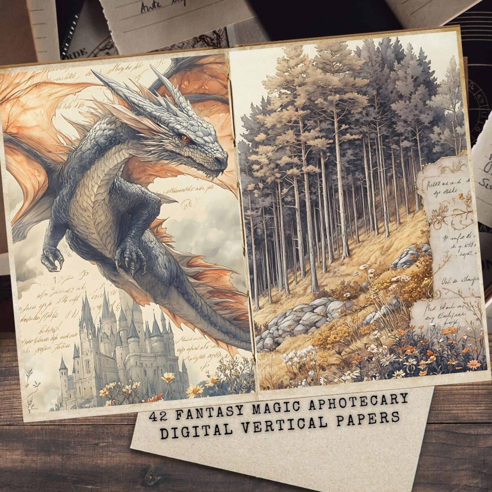 Fantasy Magic Junk Journal Kit: Apothecary Digital Ephemera (printable ...