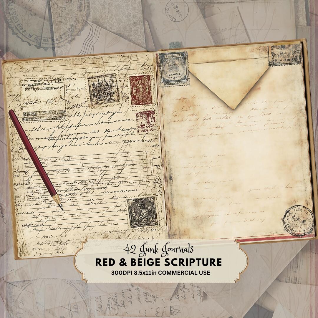 Scripture Junk Journal Printable Pages: Victorian Ephemera (digital ...