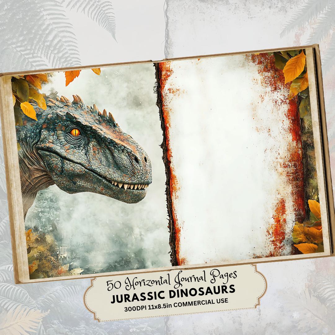 Watercolor Dinosaur Junk Journal Kit: Printable Collage Pages (digital ...