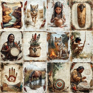 American Native Indians Junk Journal Pages | Travel Junk Journal ...