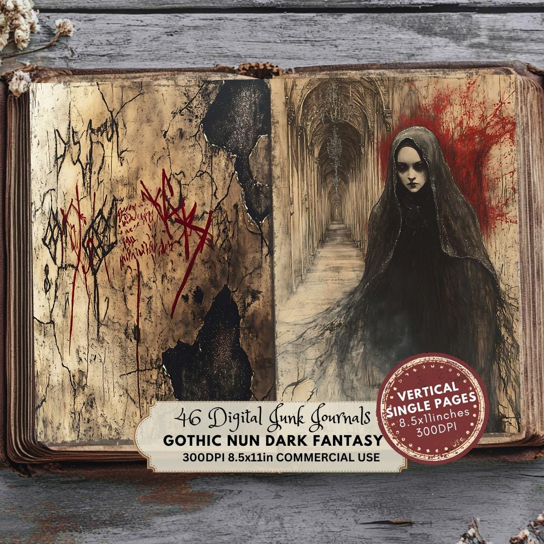 Gothic Horror Junk Journal Kit: Macabre Ephemera, Vintage Creepy ...