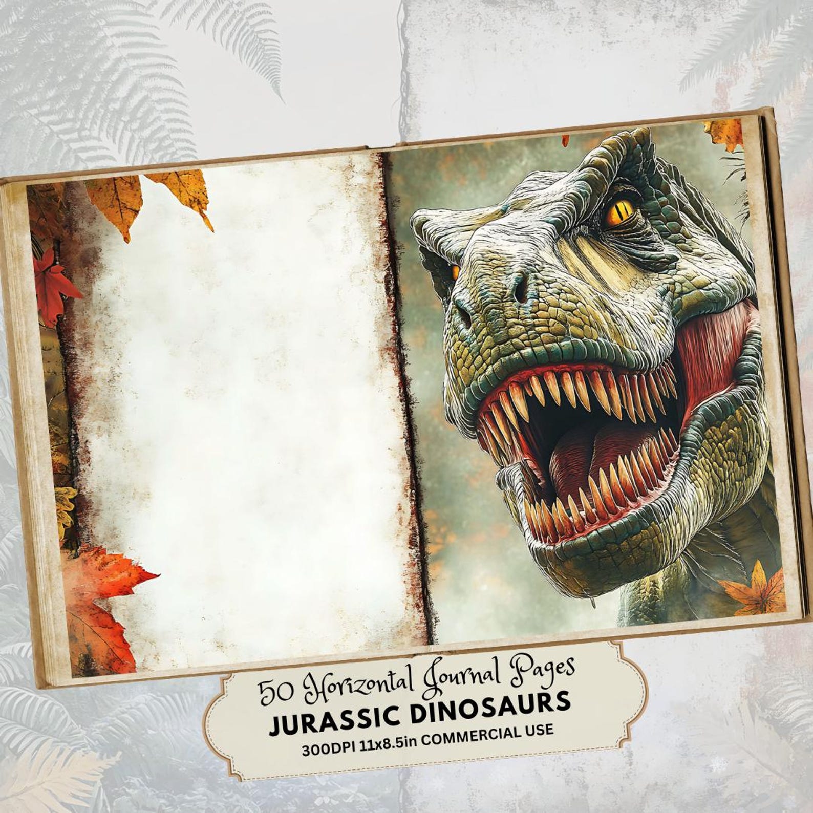 Watercolor Dinosaur Junk Journal Kit: Printable Collage Pages (digital ...