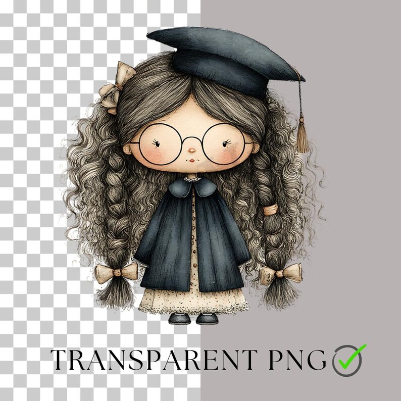 Graduation Clipart Bundle, Digital Download PNG, Graduation Cap ...