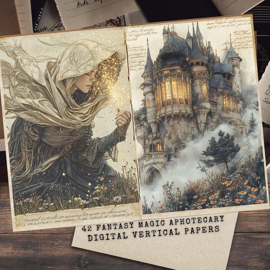 Fantasy Magic Junk Journal Kit: Apothecary Digital Ephemera (printable ...