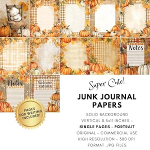 Pumpkin Patch Junk Journal Kit: Fall Ephemera (digital Download) - Etsy