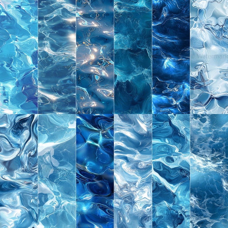 Seamless Water Texture Pattern: Light Refraction Digital Paper (JPG) - Etsy