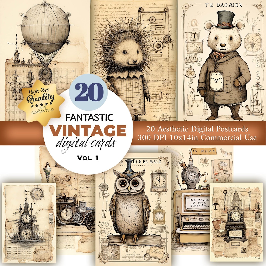 20 Vintage Victorian Postcards, Vintage Postcard Printable, Postcard ...