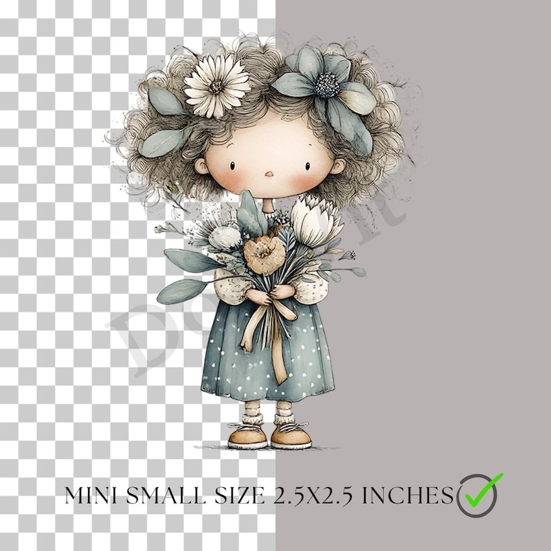 Blue French Cottage Clipart: Watercolor House PNG Clip Art (digital ...
