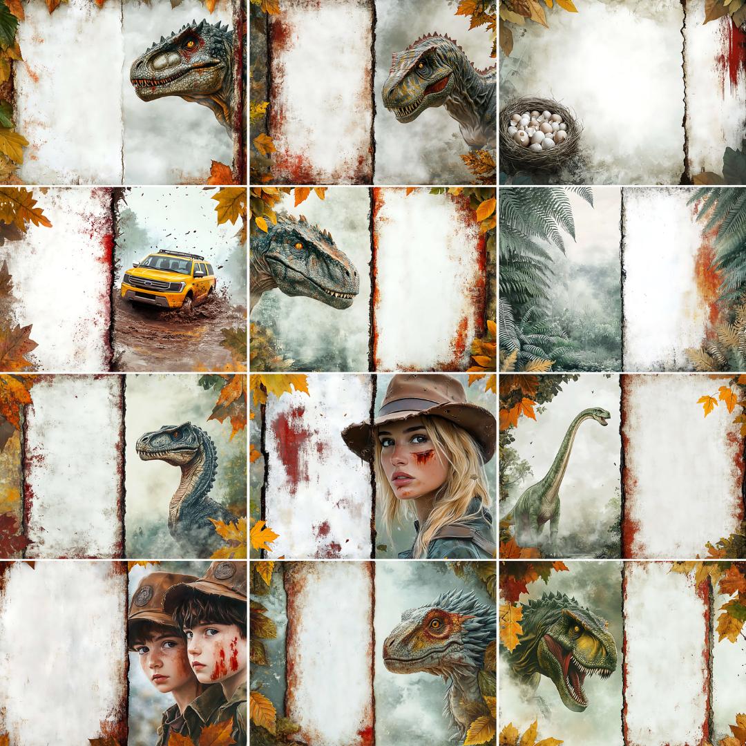 Watercolor Dinosaur Junk Journal Kit: Printable Collage Pages (digital ...