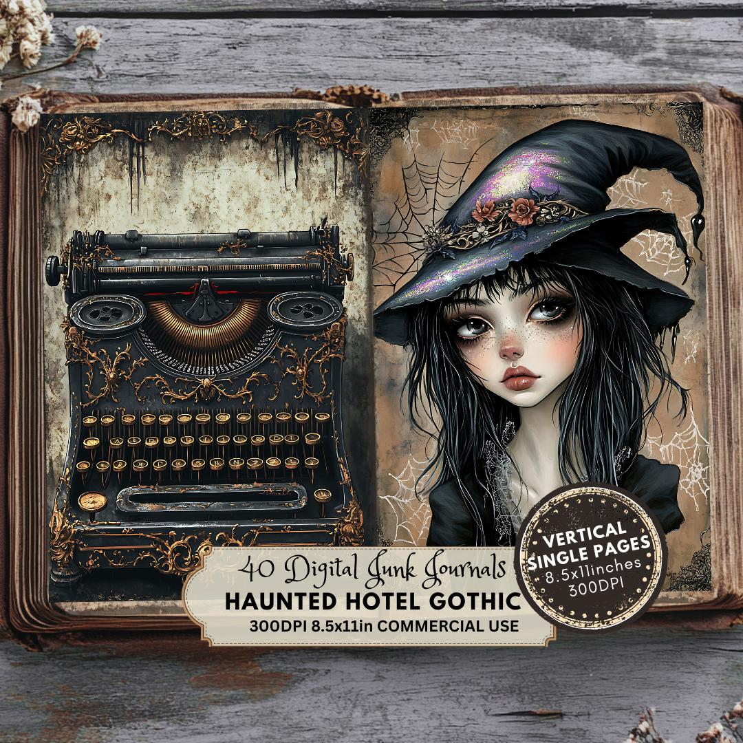 Gothic Junk Journal Pages, Haunted Hotel Ephemera (digital Download - Etsy