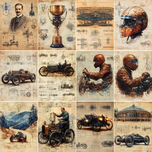 Steampunk Car Junk Journal Kit: Masculine Vintage Ephemera for Men ...