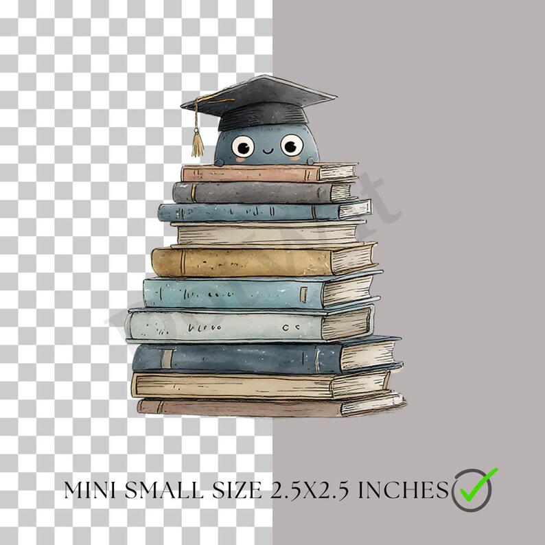 Graduation Clipart Bundle, Digital Download PNG, Graduation Cap ...