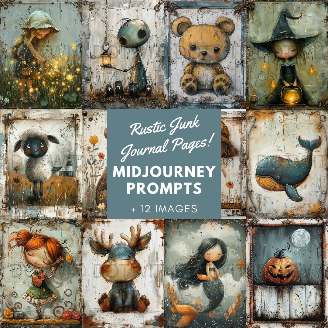 Midjourney Prompts for Junk Journal Kit Creation, Ephemera Prompts ...