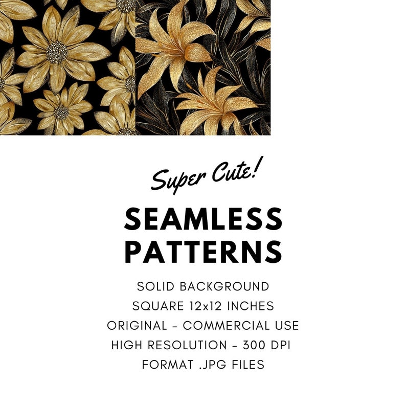 Luxury Gold Glitter Digital Paper: 28 Seamless Sparkling Designs ...