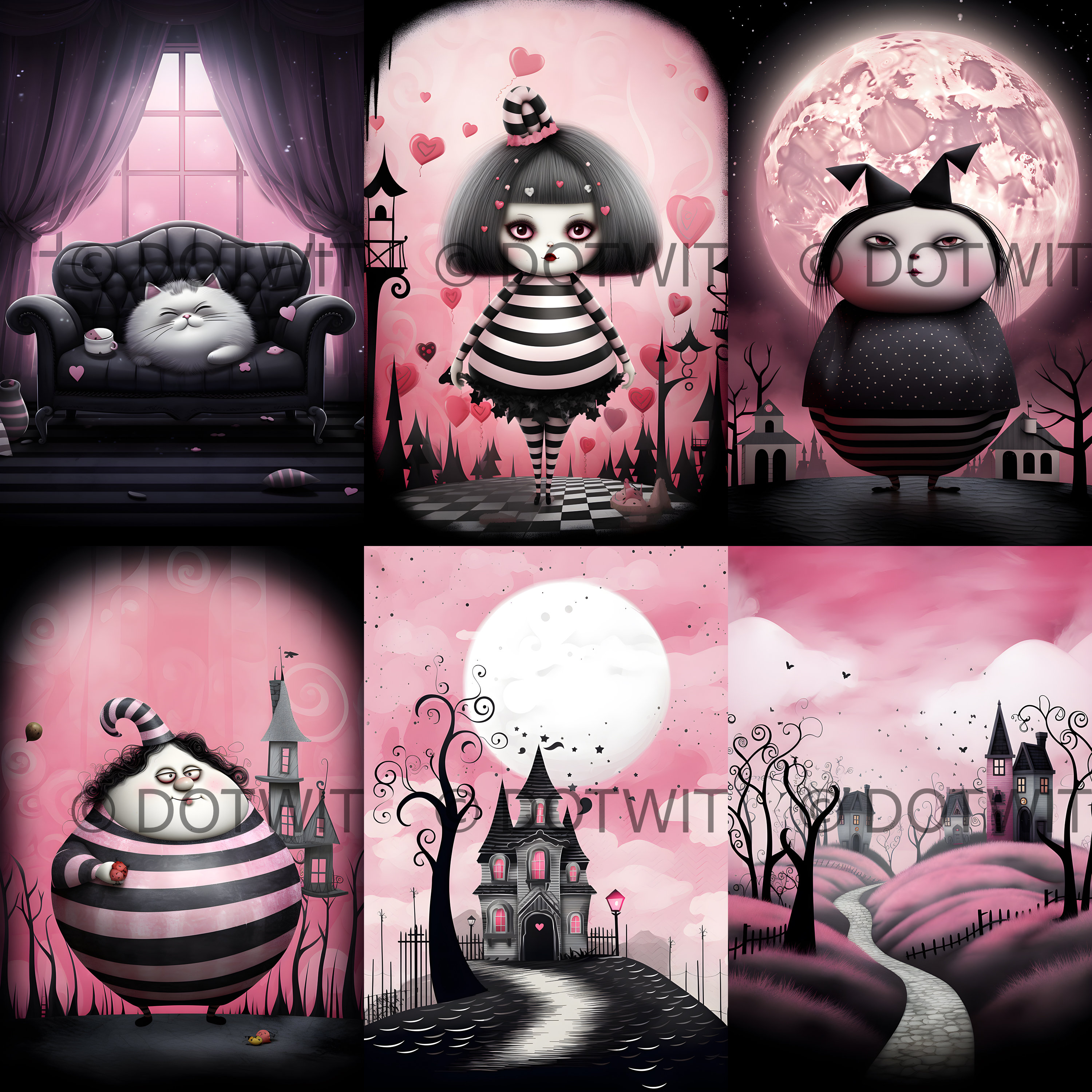 30 Cute Gothic Postcard and Poster Set Fantasy Postcard - Etsy