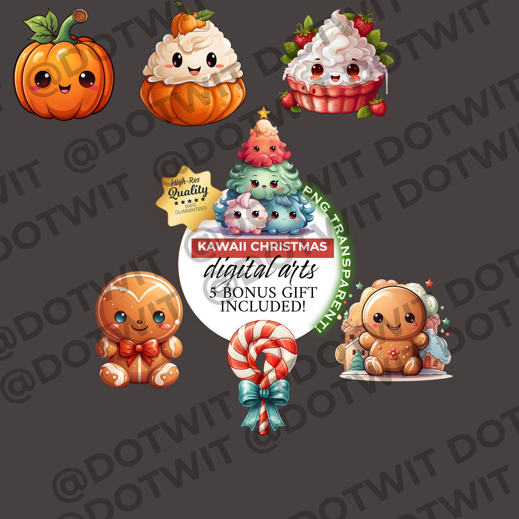 Kawaii Fruit Clipart Cute Fruit Clip Art Cute Kawaii - Etsy