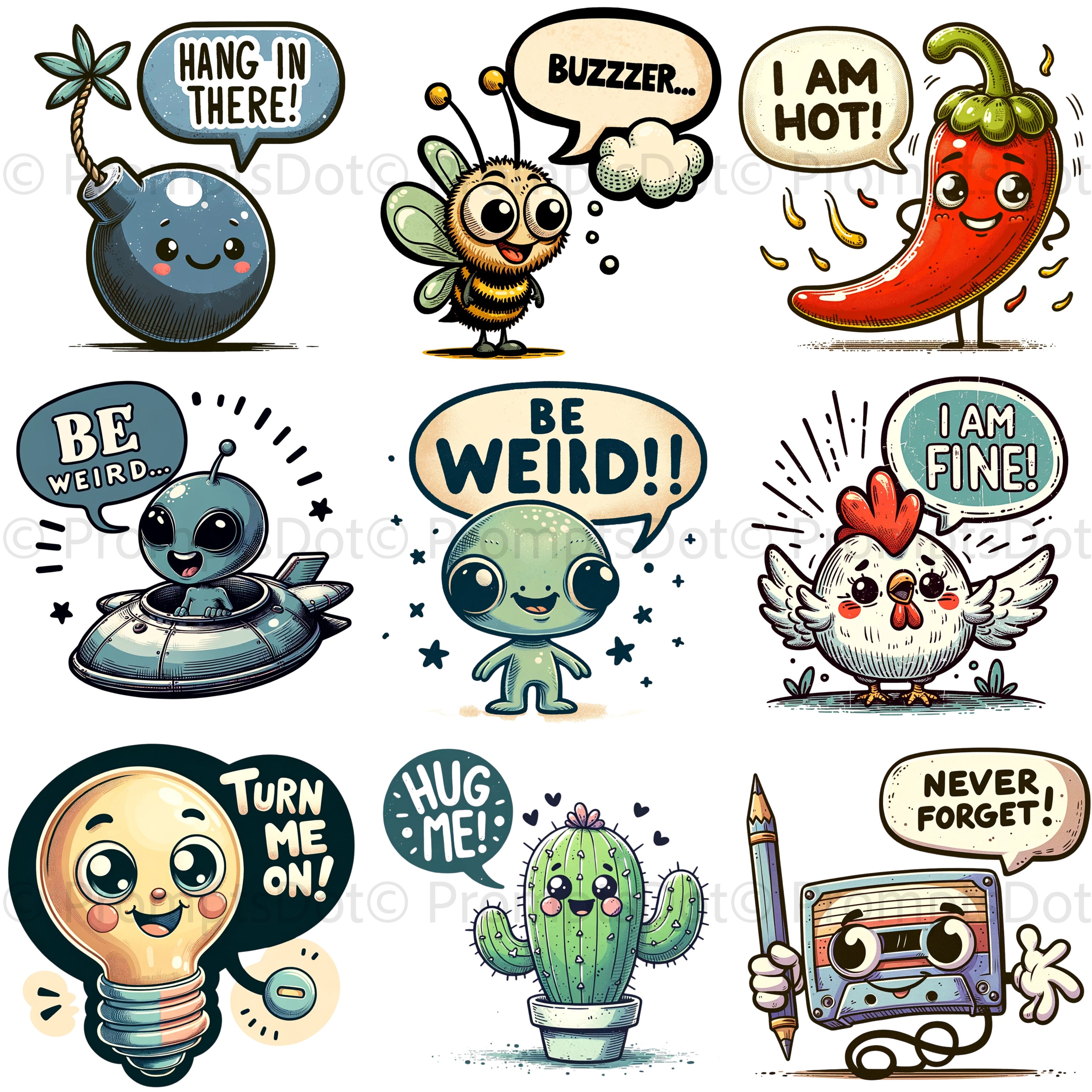40 Funny Clipart With Text, Funny Phrases PNG, Funny Cartoon Clipart ...