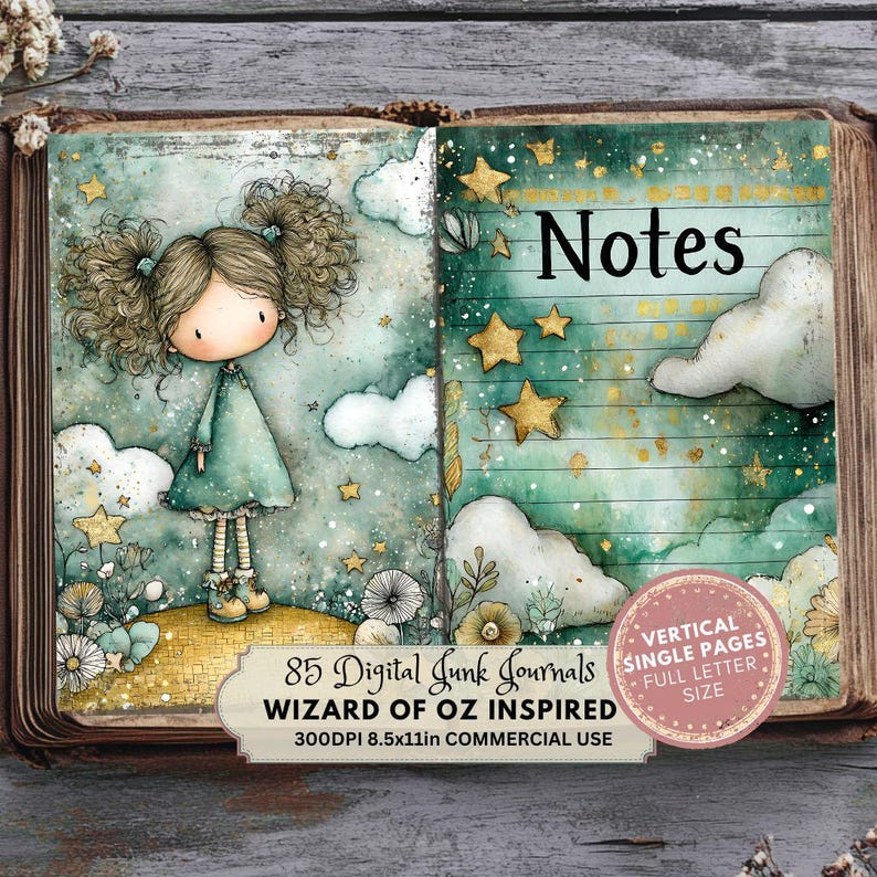 Wizard of Oz Junk Journal Kit: Vintage Ephemera (digital Download) - Etsy