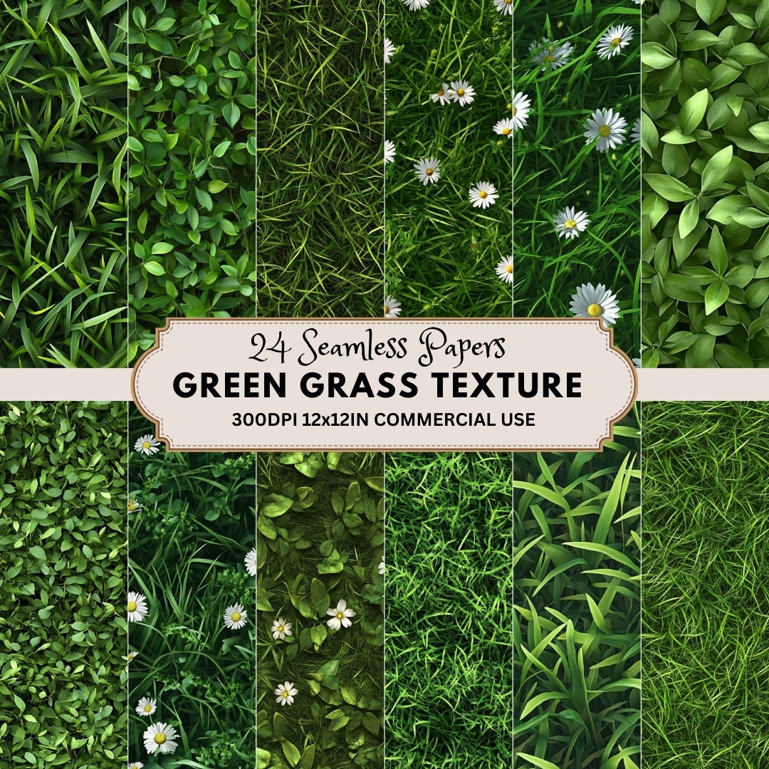 Green Grass Texture Digital Paper: Seamless Nature Pattern (digital ...