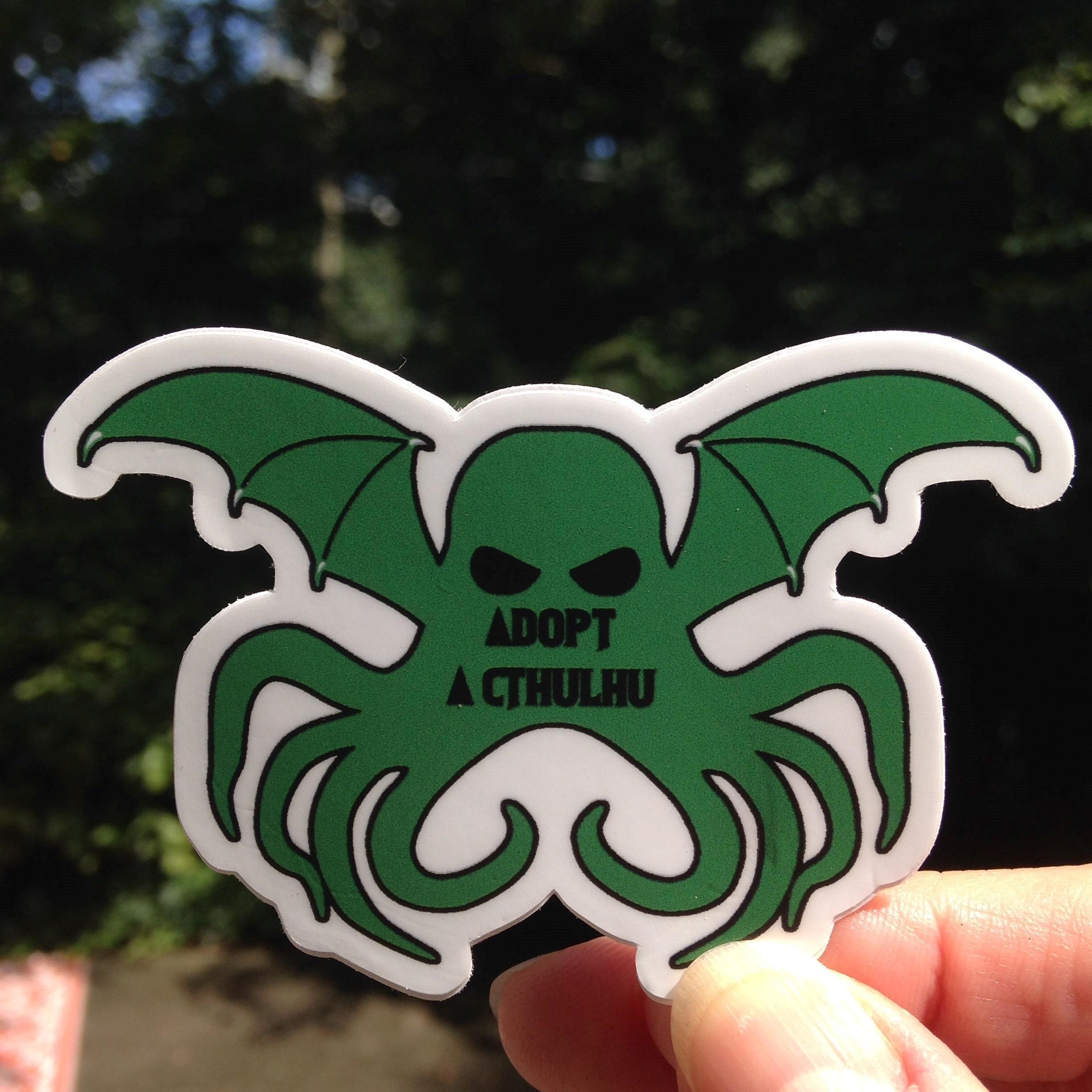 Adopt A Cthulhu Sticker, Cthulhu Sticker, Lovecraft Sticker, Horror ...