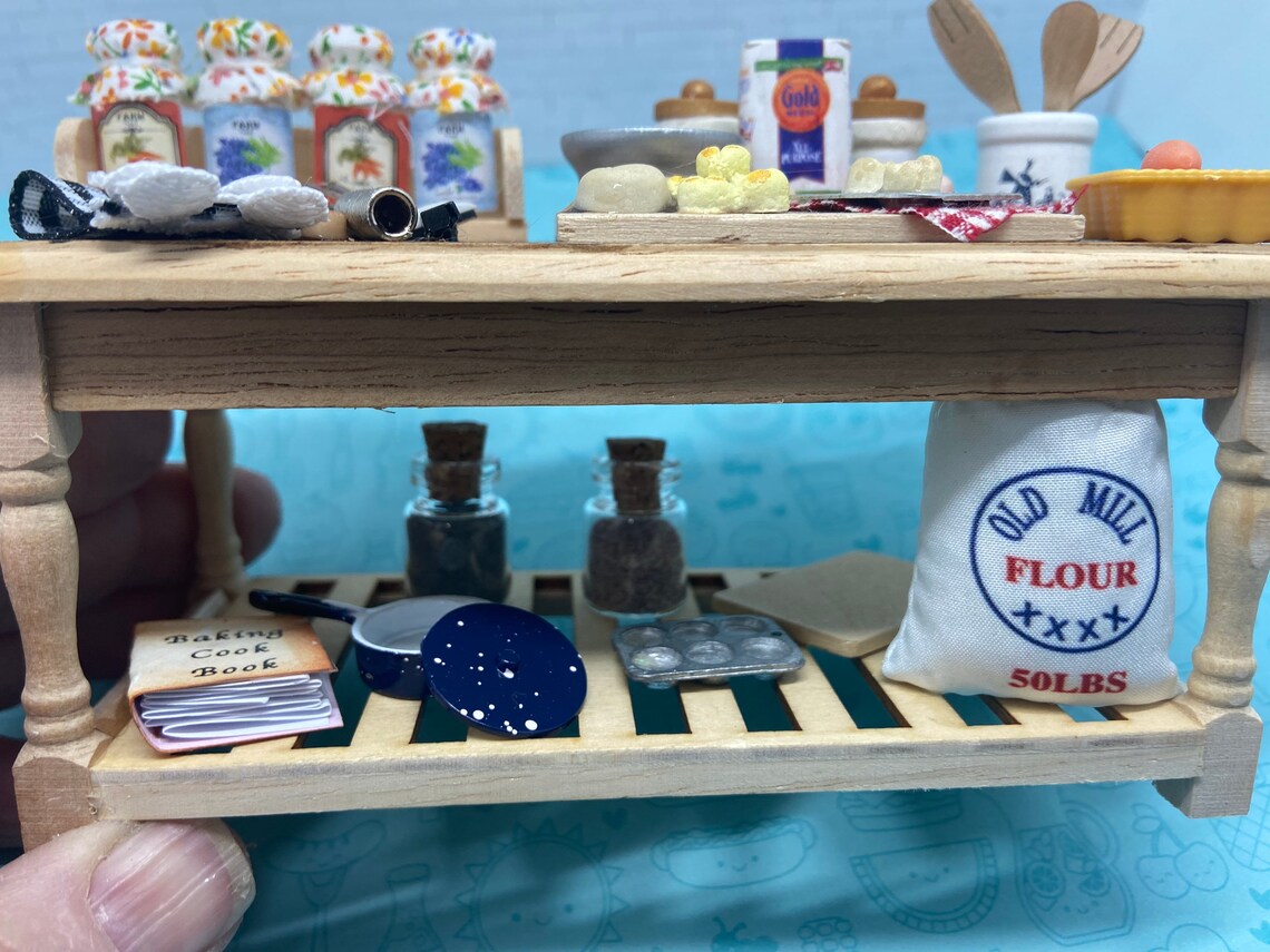 Dollhouse Miniature Baking Bench - Etsy
