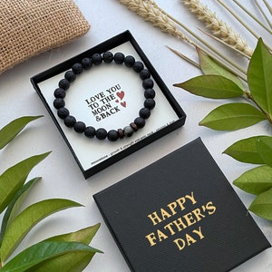 Love You to the Moon and Back, Thoughtful Fathers Day Gift, Moonstone ...