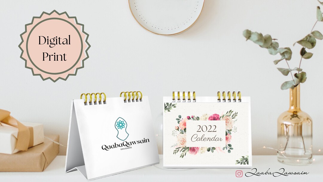 2022 Printable Calendar Floral - Etsy