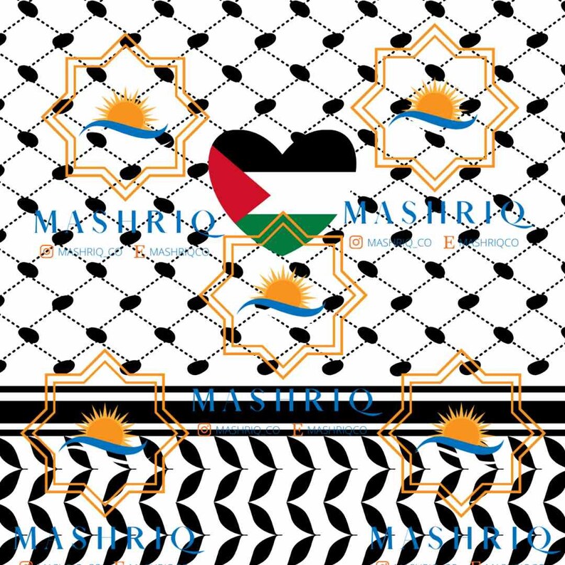 Palestine Keffiyeh Digital Download by MASHRIQ Exclusive Design - Etsy