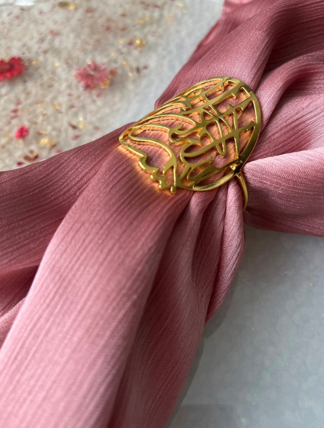 Gold Bismillah Arabic Napkin Rings - Etsy