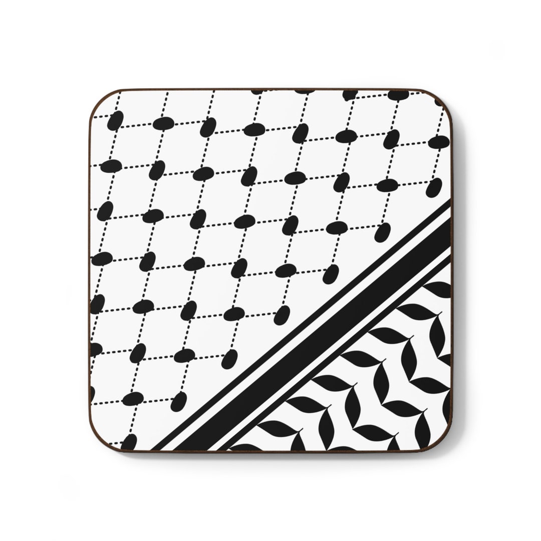 Keffiyeh Pattern Palestine Hardboard Back Coaster by Mashriq - Etsy