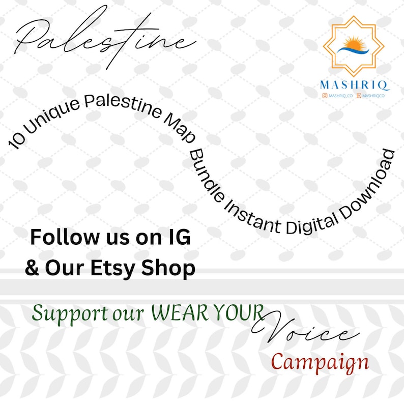 10 Beautiful Palestine Map Digital Download Bundle - Etsy