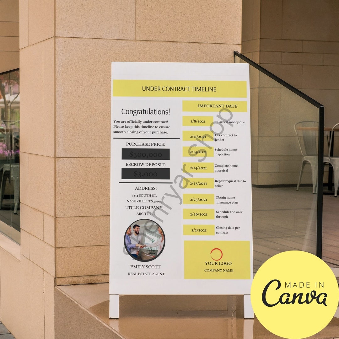 Under Contract Real Estate Template Real Estate Under - Etsy