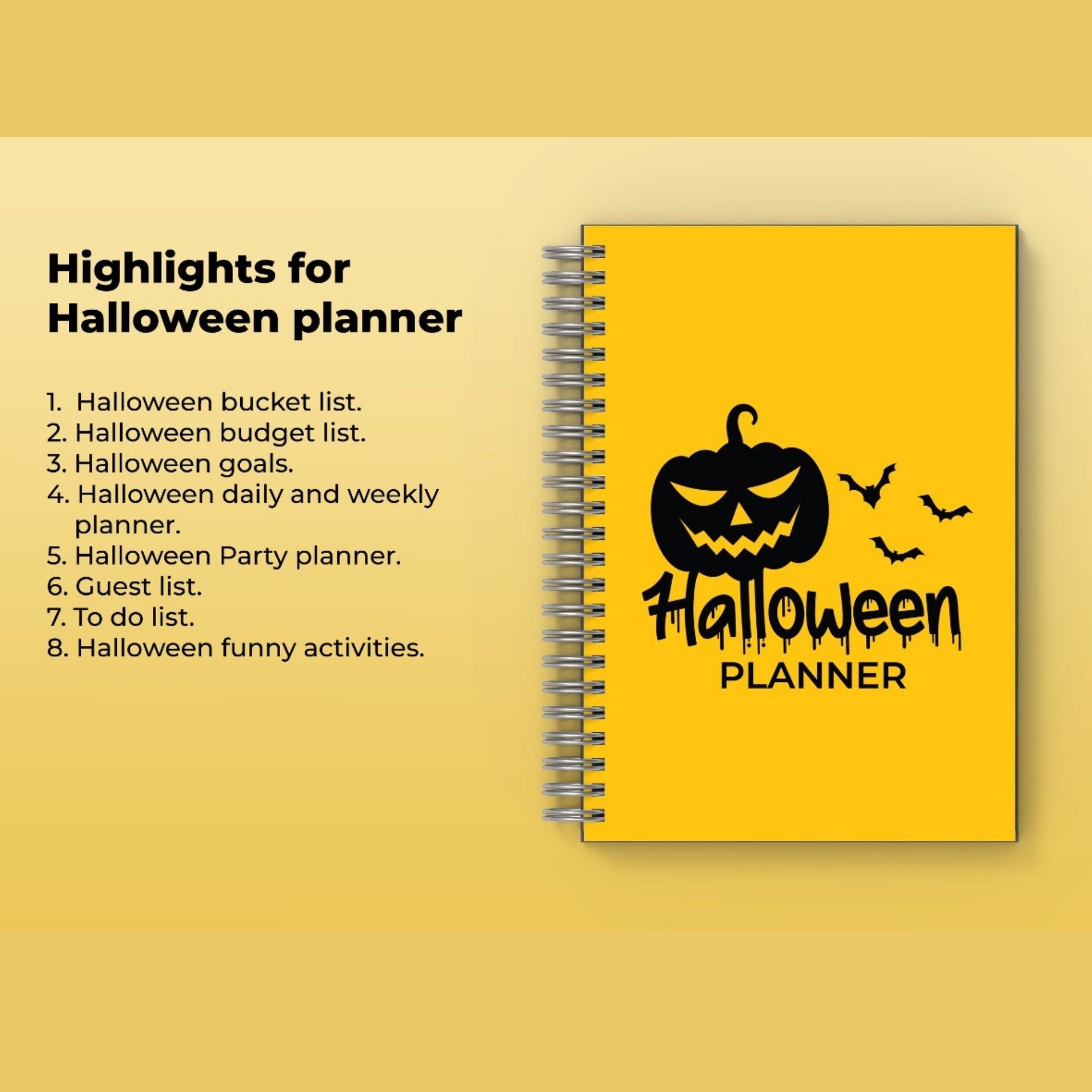 Printable Halloween Planner Holiday Planner Halloween | Etsy